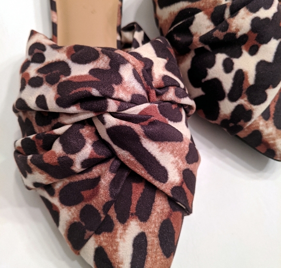 BAMBOO | Shoes | Leopard Print Mules Slides Size 55 New | Poshmark